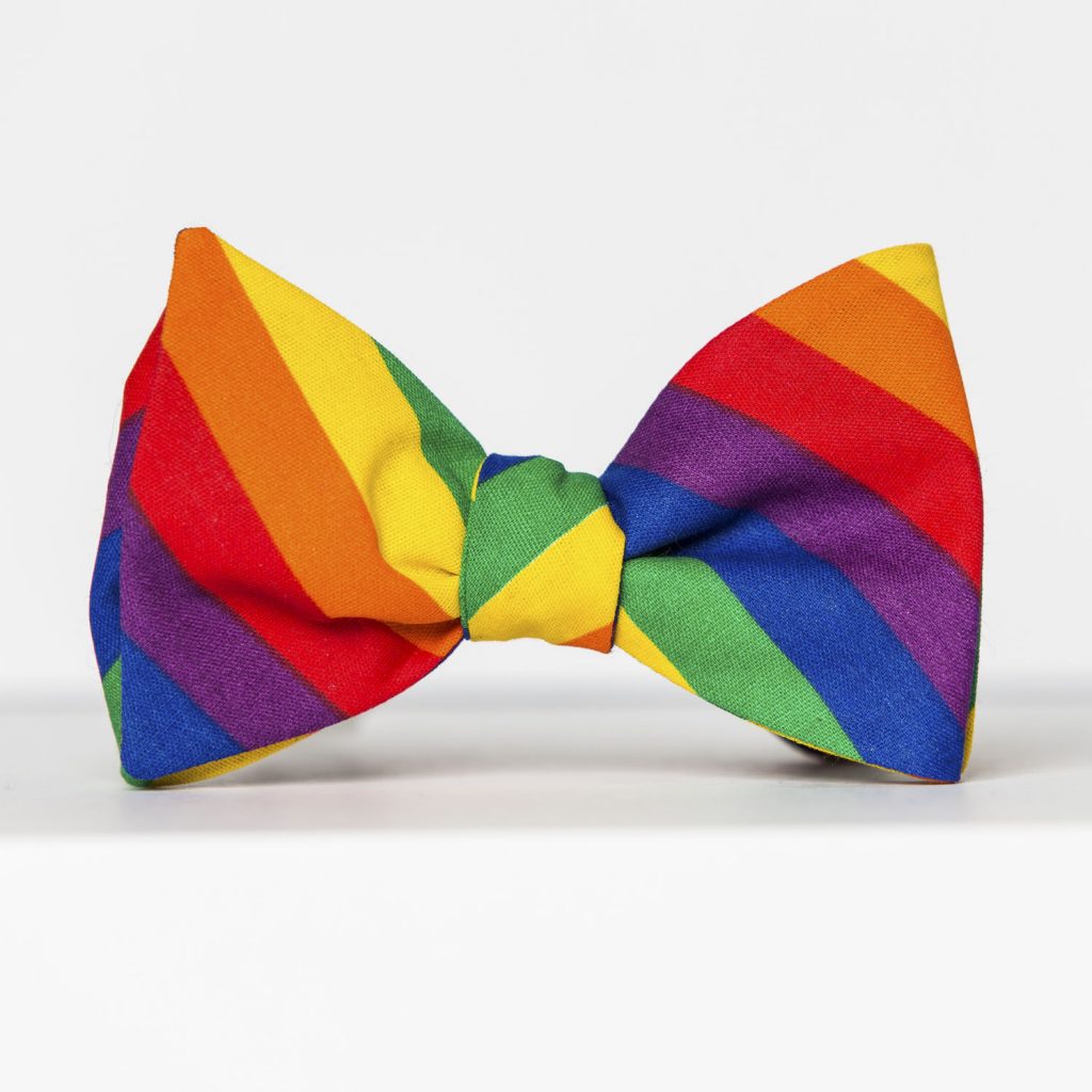 Rainbow Striped Butterfly Bow Tie - Durian & The Lyon