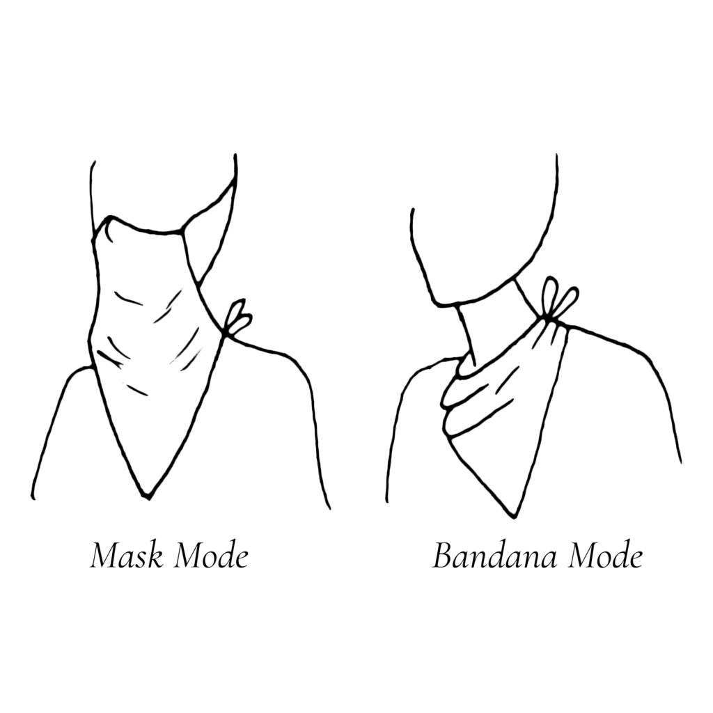 Flowery Silky Bandana Mask - Durian & The Lyon