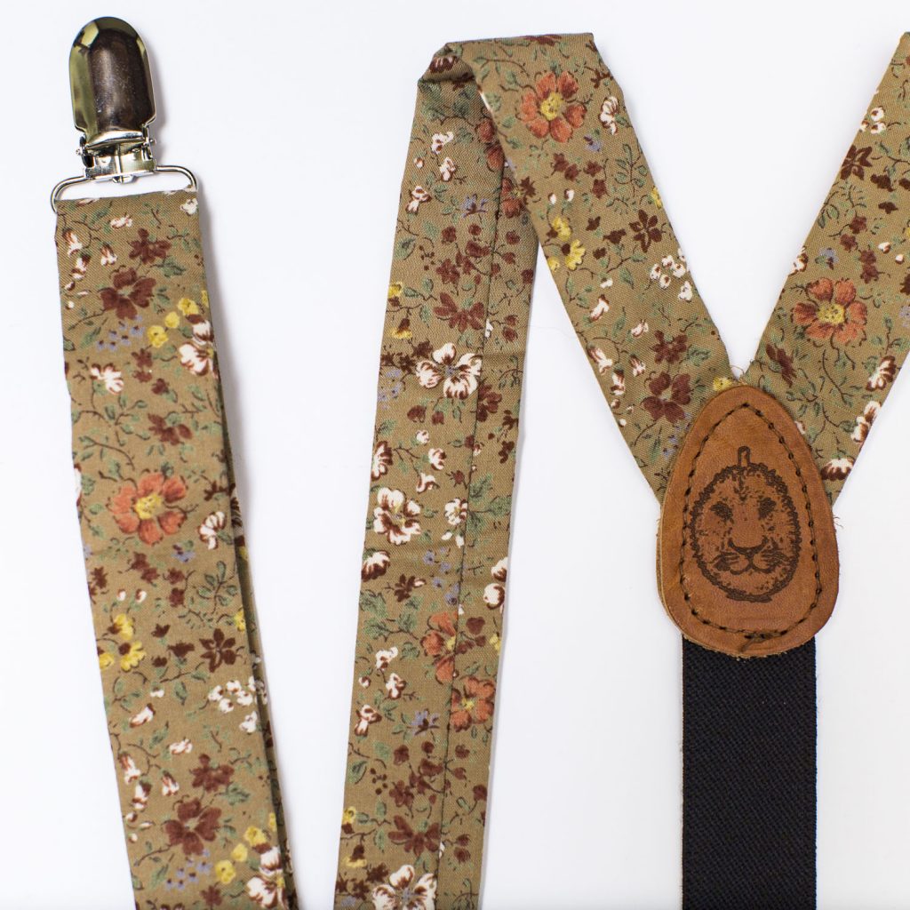 Prairie Floral 1" Clip-On Suspenders - Durian & The Lyon