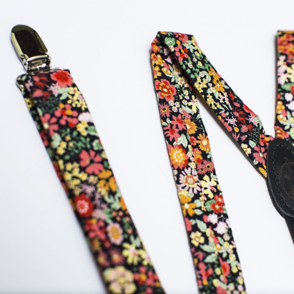 Wildflower Floral 1" Clip-On Women's Suspenders - Durian & The Lyon